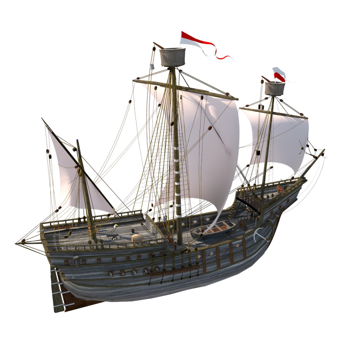 3D Hansa Caravel Model - TurboSquid 1214938