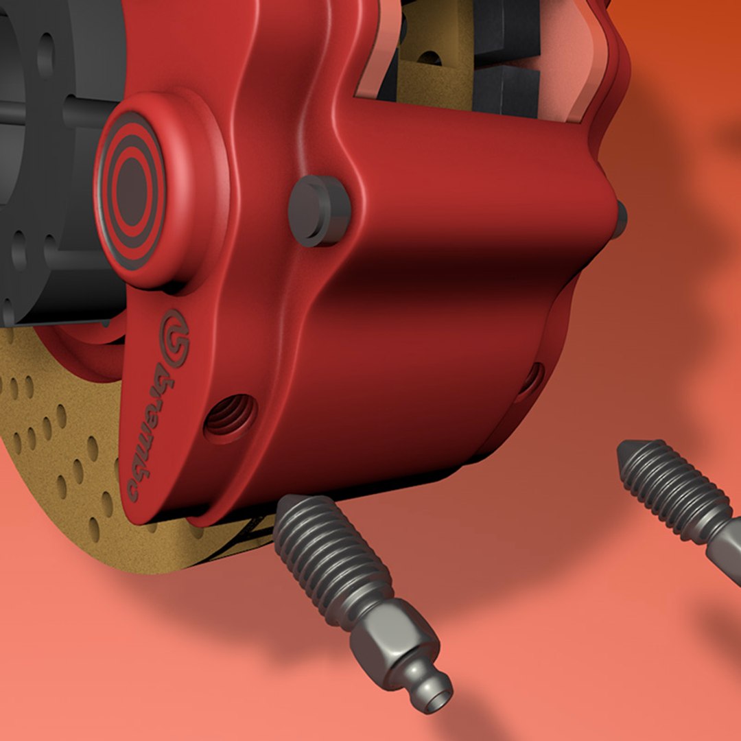 3d Realistic Brake Disc Model