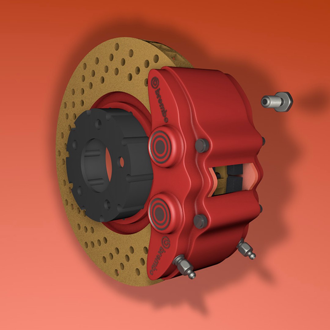 3d Realistic Brake Disc Model