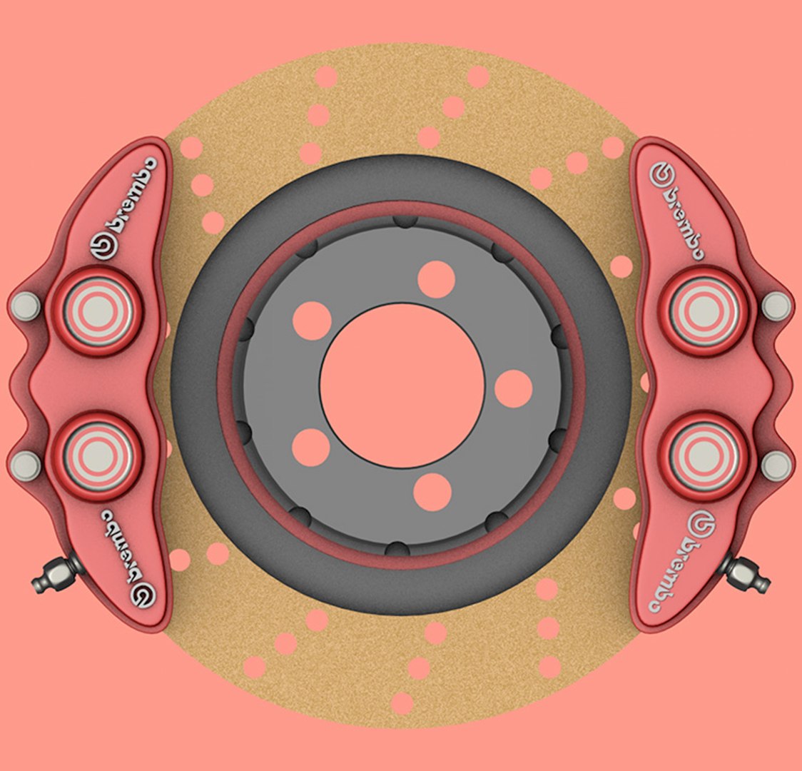 3d Realistic Brake Disc Model