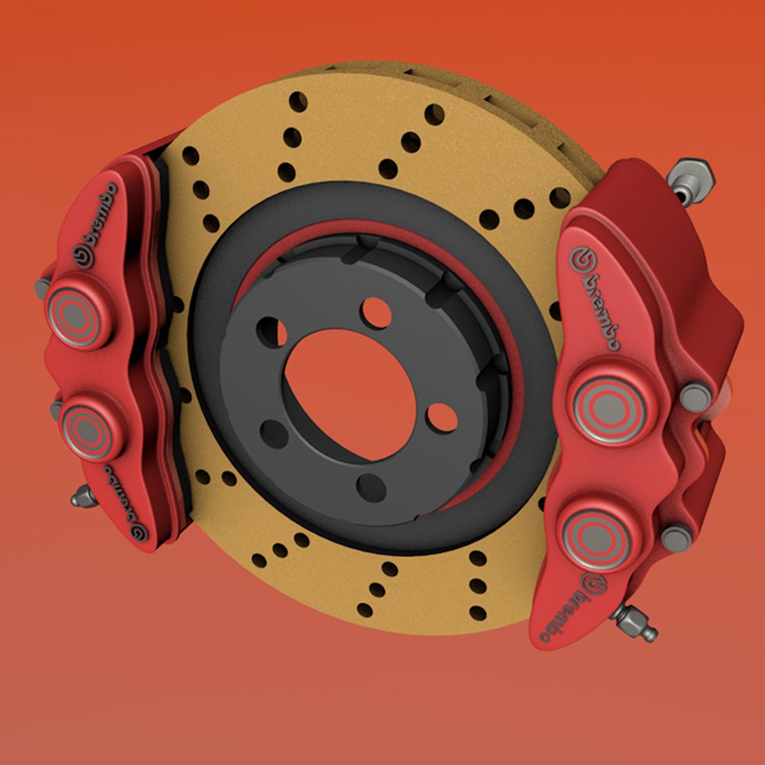 3d Realistic Brake Disc Model
