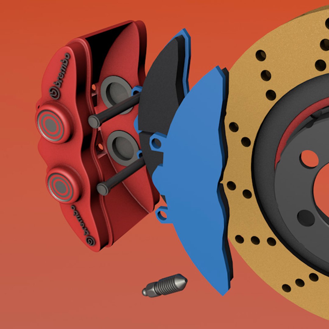 3d Realistic Brake Disc Model