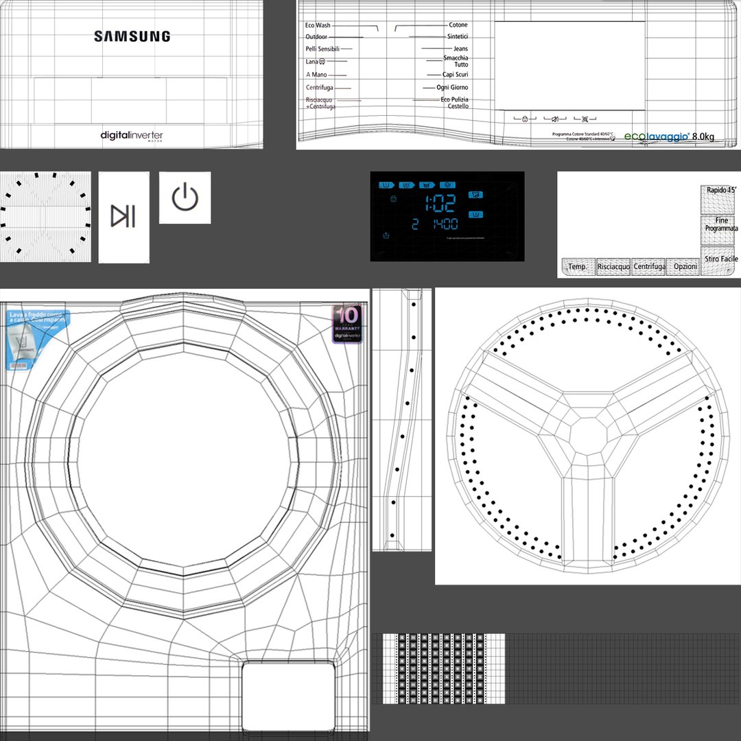 3d Samsung Washing Machine Model