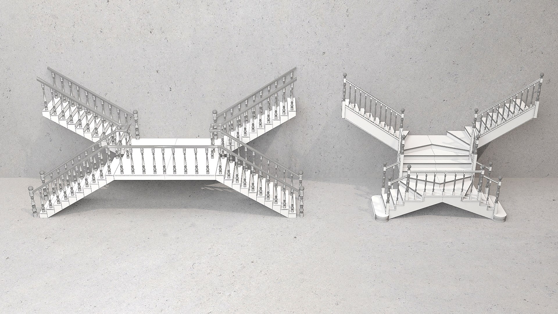 Classic Stair 2 3D Model - TurboSquid 2187205