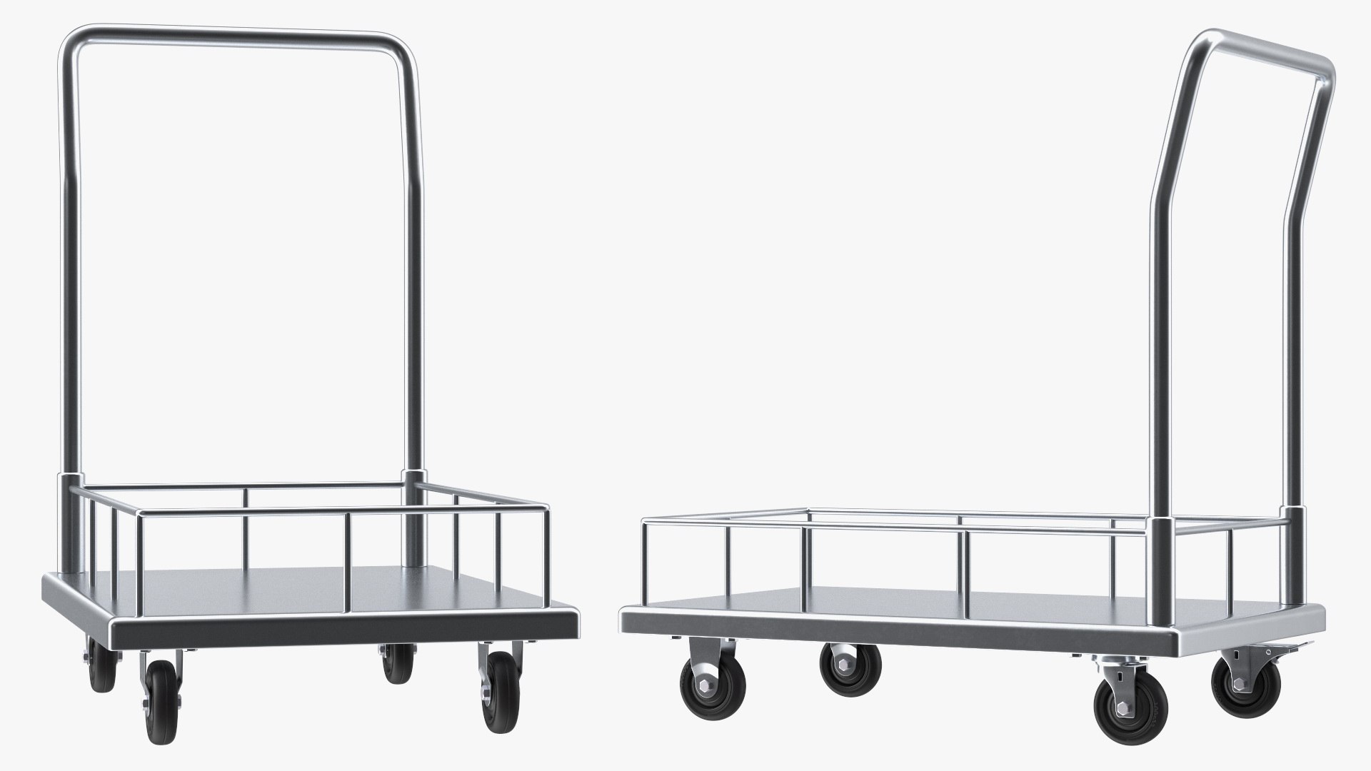 Trolley Low Platform With Railing 3D Model - TurboSquid 1888645