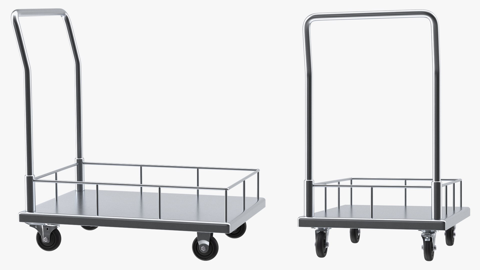 Trolley Low Platform With Railing 3D Model - TurboSquid 1888645