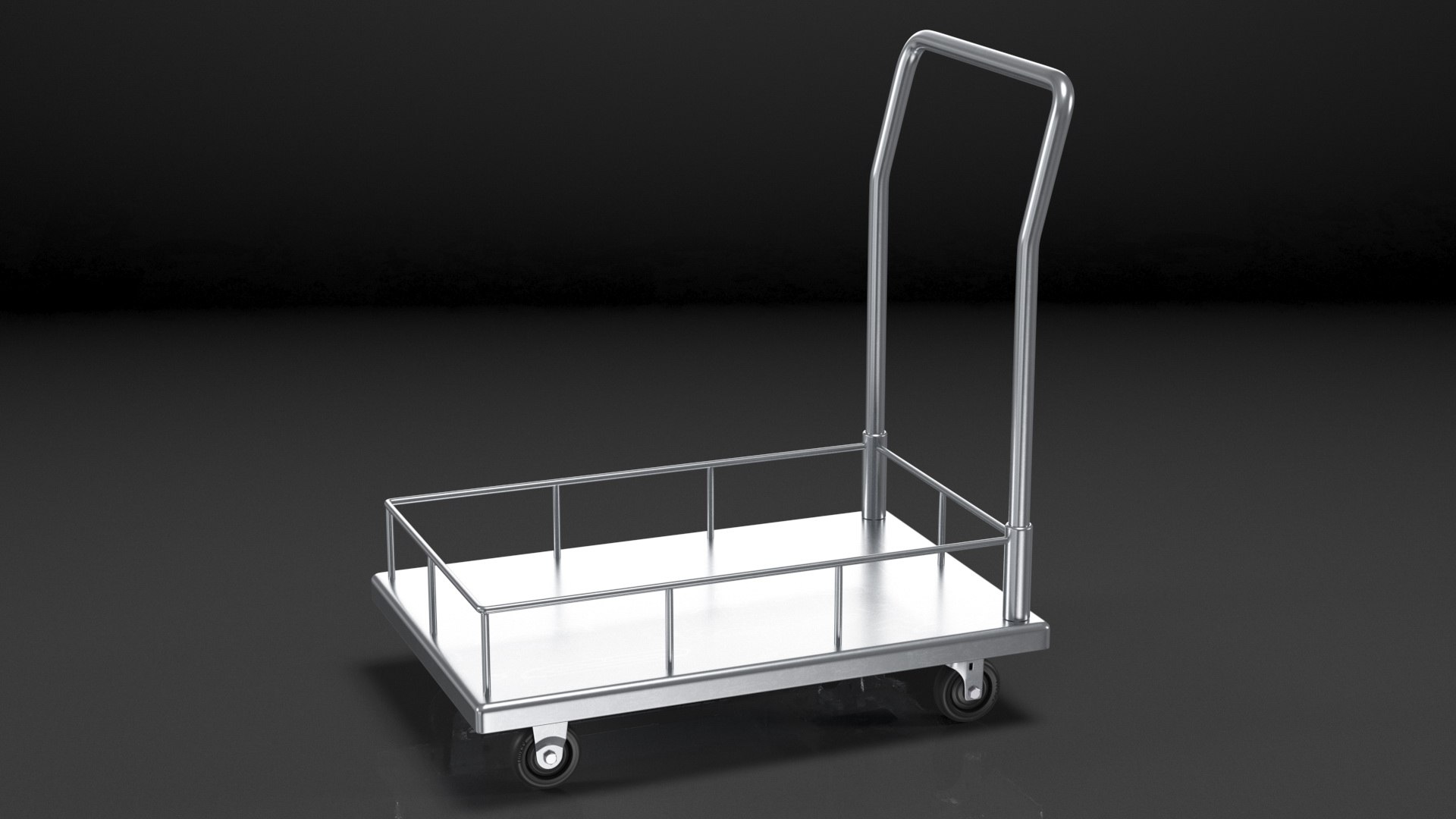 Trolley Low Platform With Railing 3D Model - TurboSquid 1888645