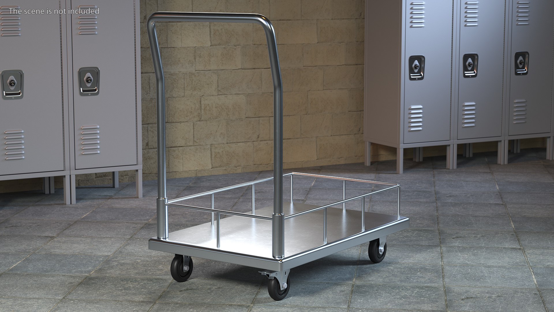 Trolley Low Platform With Railing 3D Model - TurboSquid 1888645