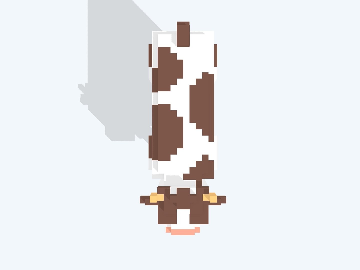 3D Voxel Farm Cow - TurboSquid 2239535