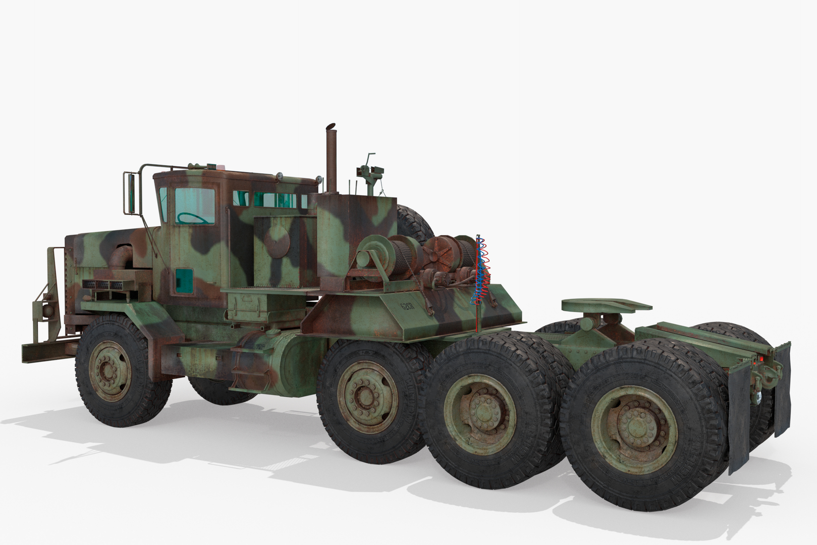 modelo 3d Camión Militar M747 Oshkosh green - TurboSquid 1665913
