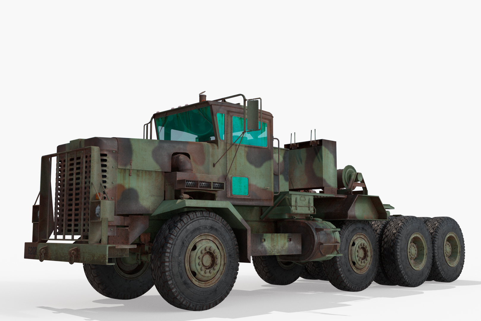 M747 Oshkosh Green Millitary Truck Modelo 3D - TurboSquid 1665913