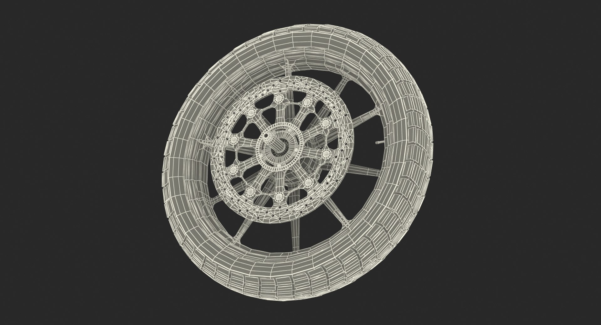 3d Model Motorcycle Wheel 2