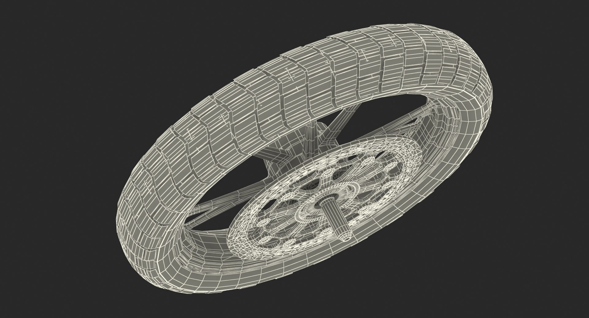 3d Model Motorcycle Wheel 2