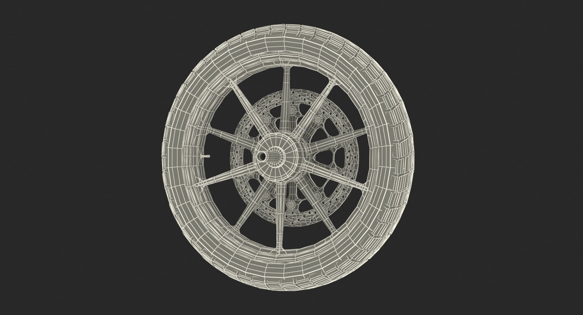 3d Model Motorcycle Wheel 2