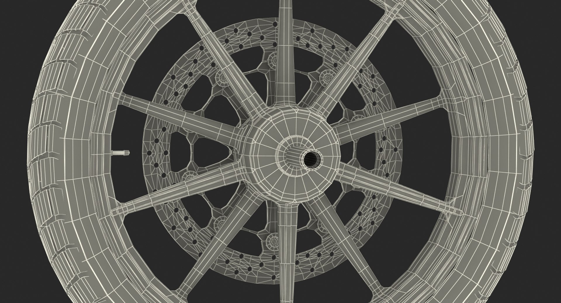 3d Model Motorcycle Wheel 2