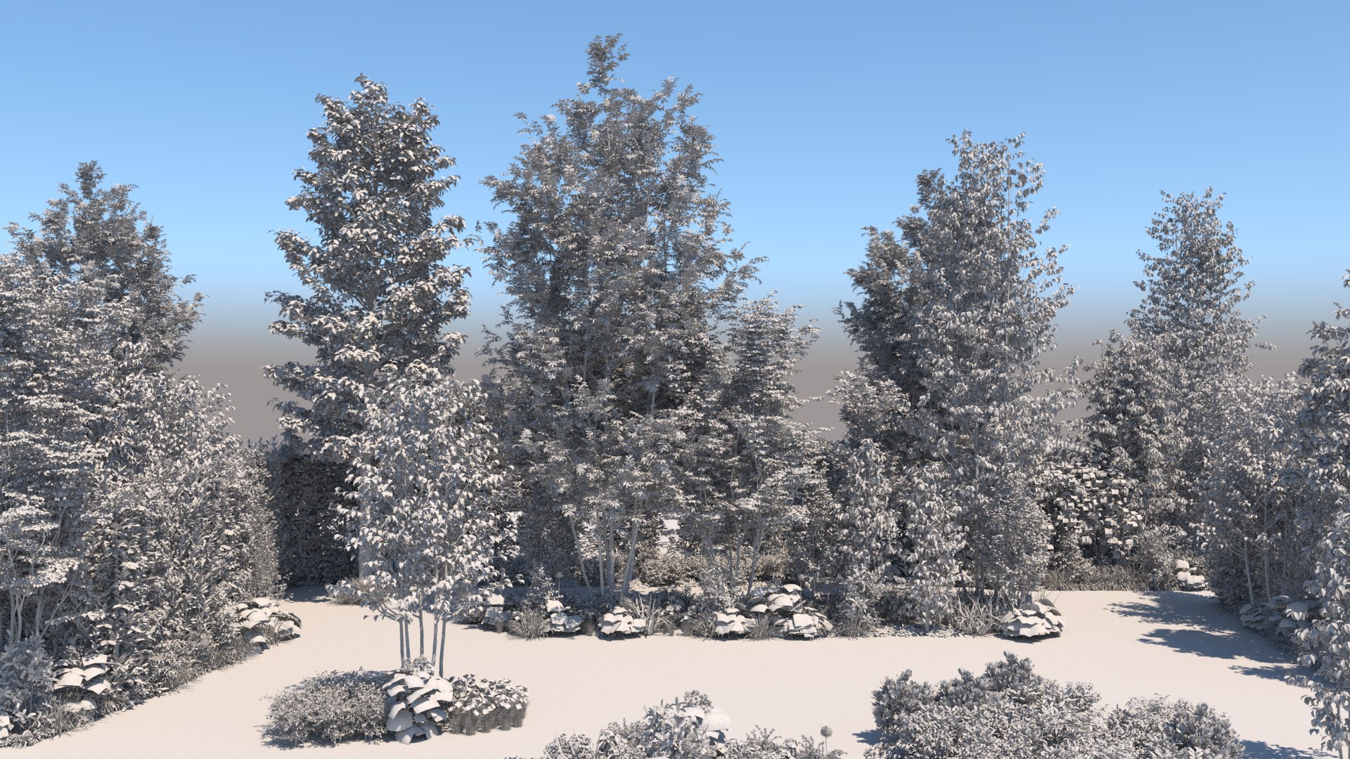 ApartmentSet2 49trees 3D Model - TurboSquid 2028356
