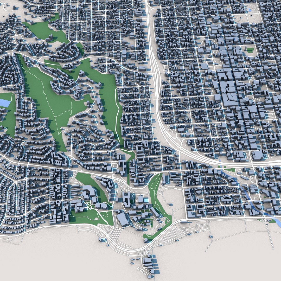 3D Santa Barbara City California Model - TurboSquid 2311711