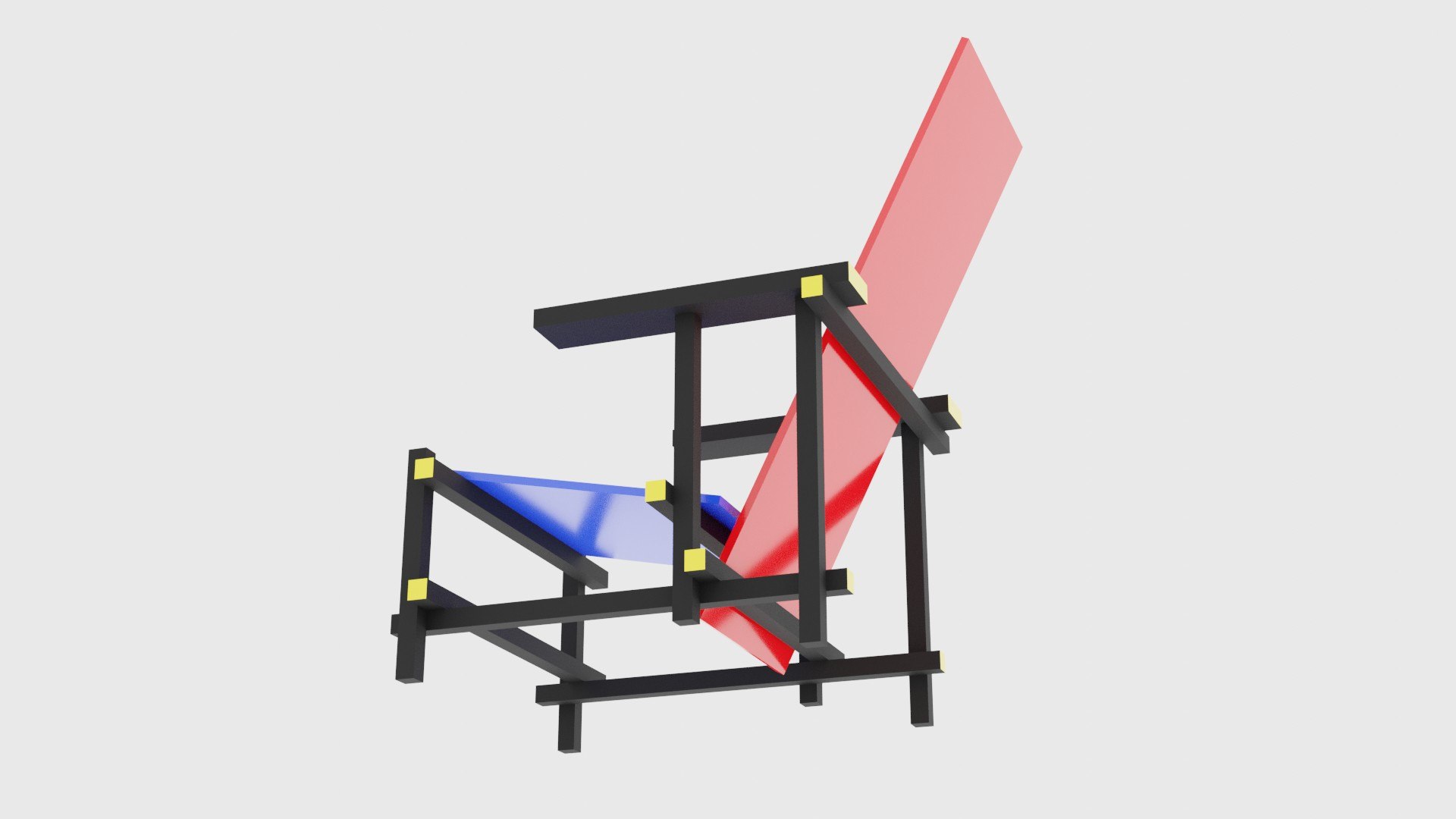 Red and blue chair 3D - TurboSquid 1835562