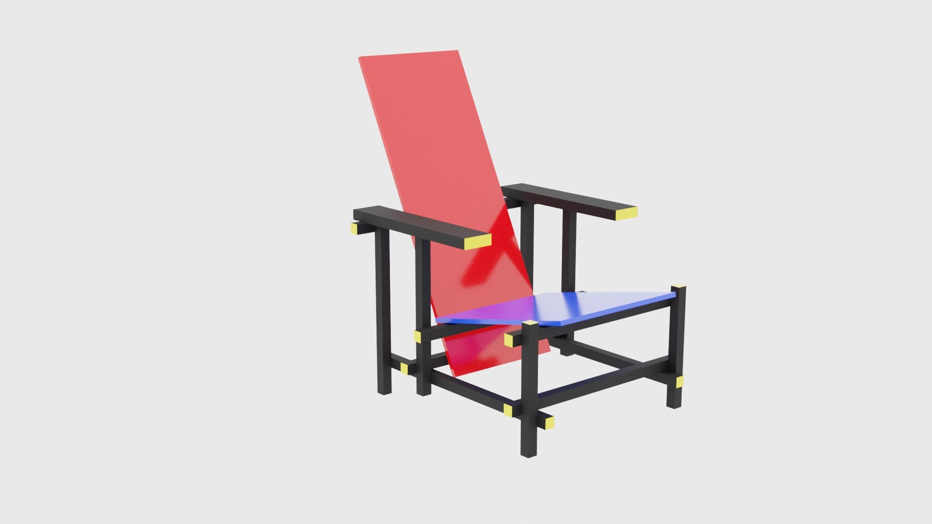 Red and blue chair 3D - TurboSquid 1835562