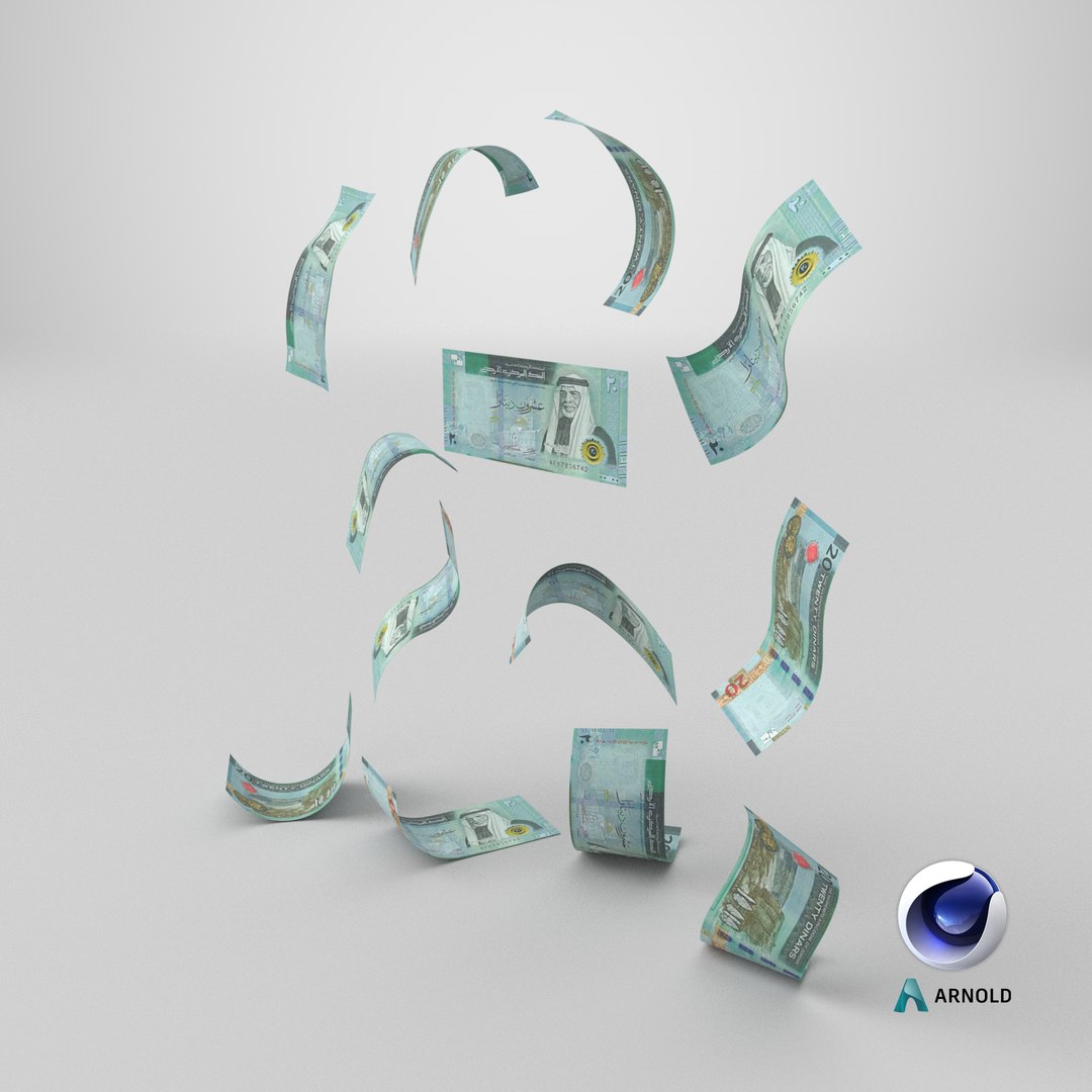 3D Jordan 20 Dinars Falling Notes - TurboSquid 2517337