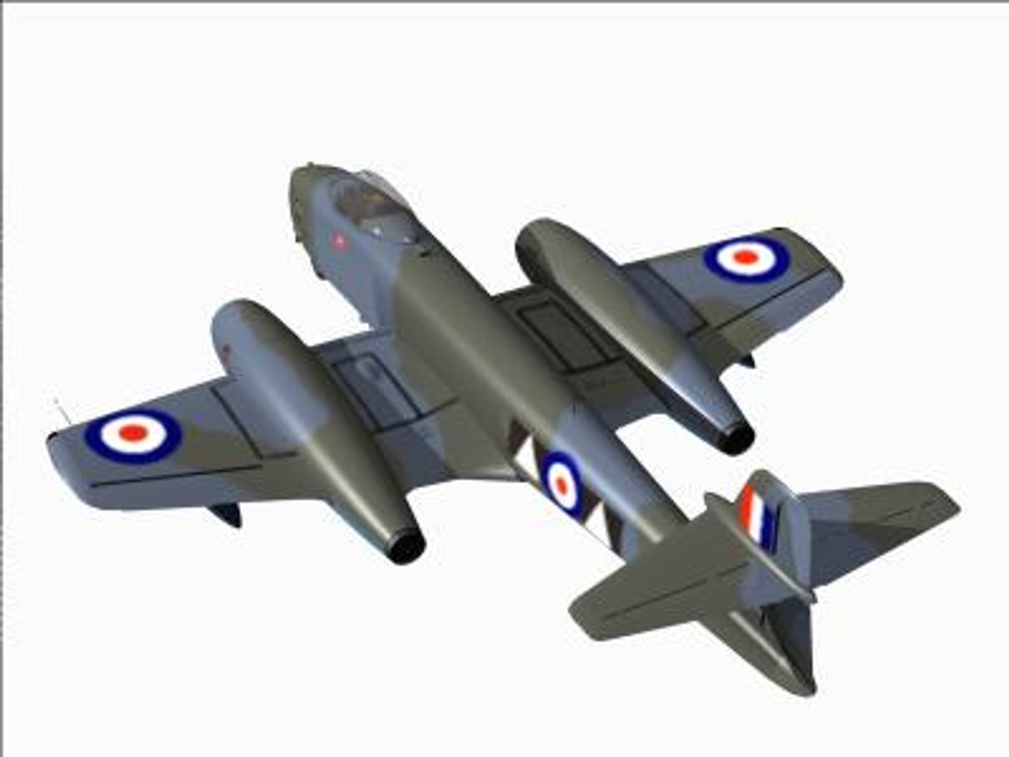 3d gloster meteor fighters jet model