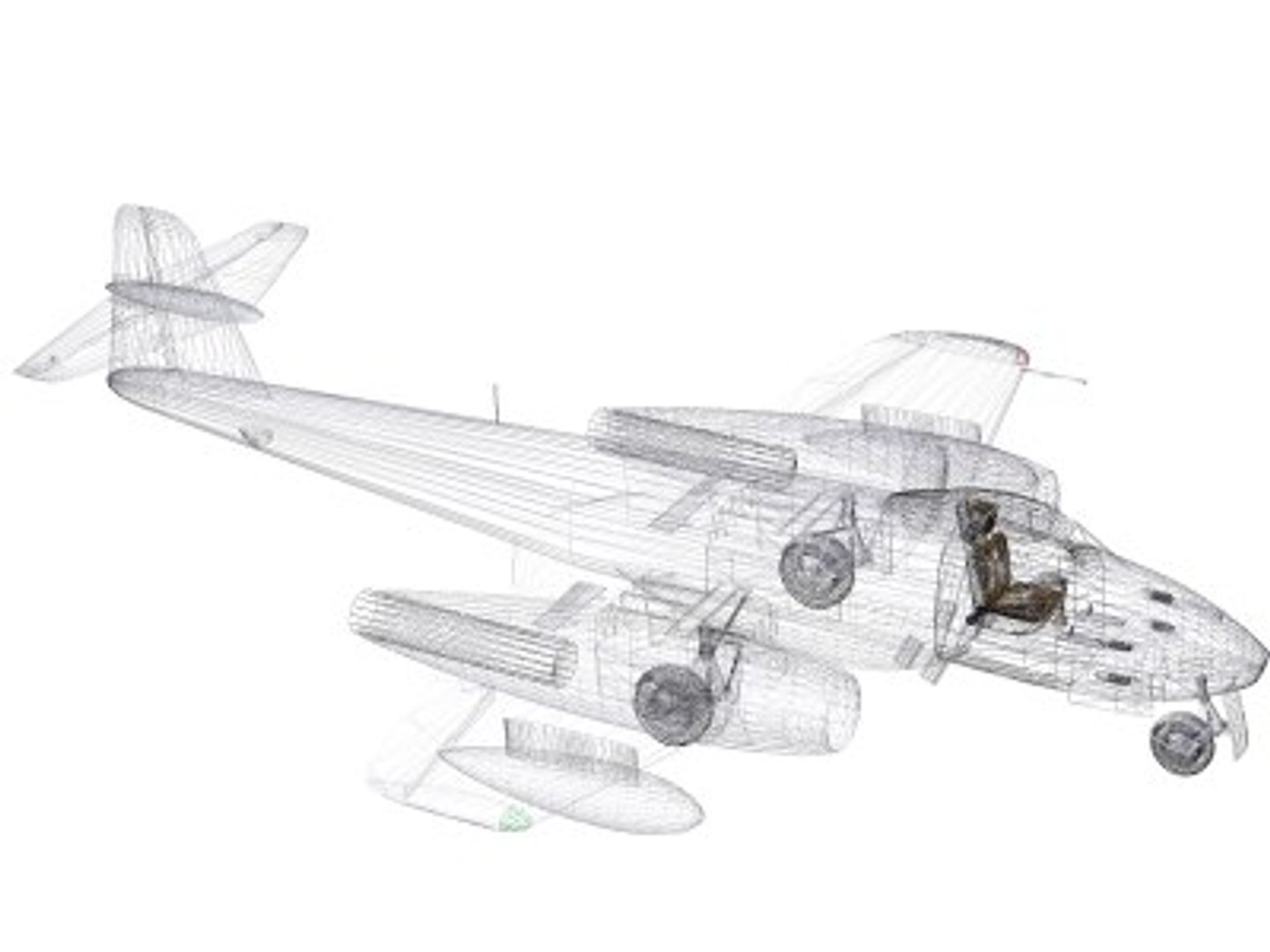 3d gloster meteor fighters jet model