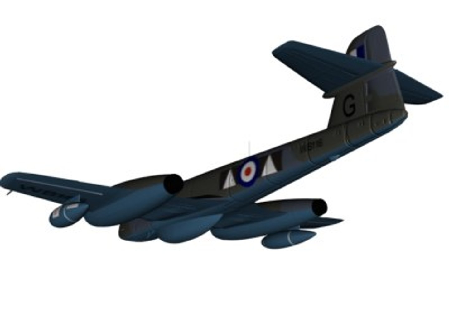 3d gloster meteor fighters jet model