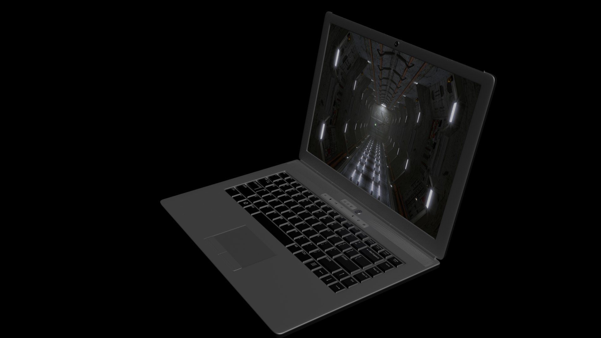 generic laptop 3d obj