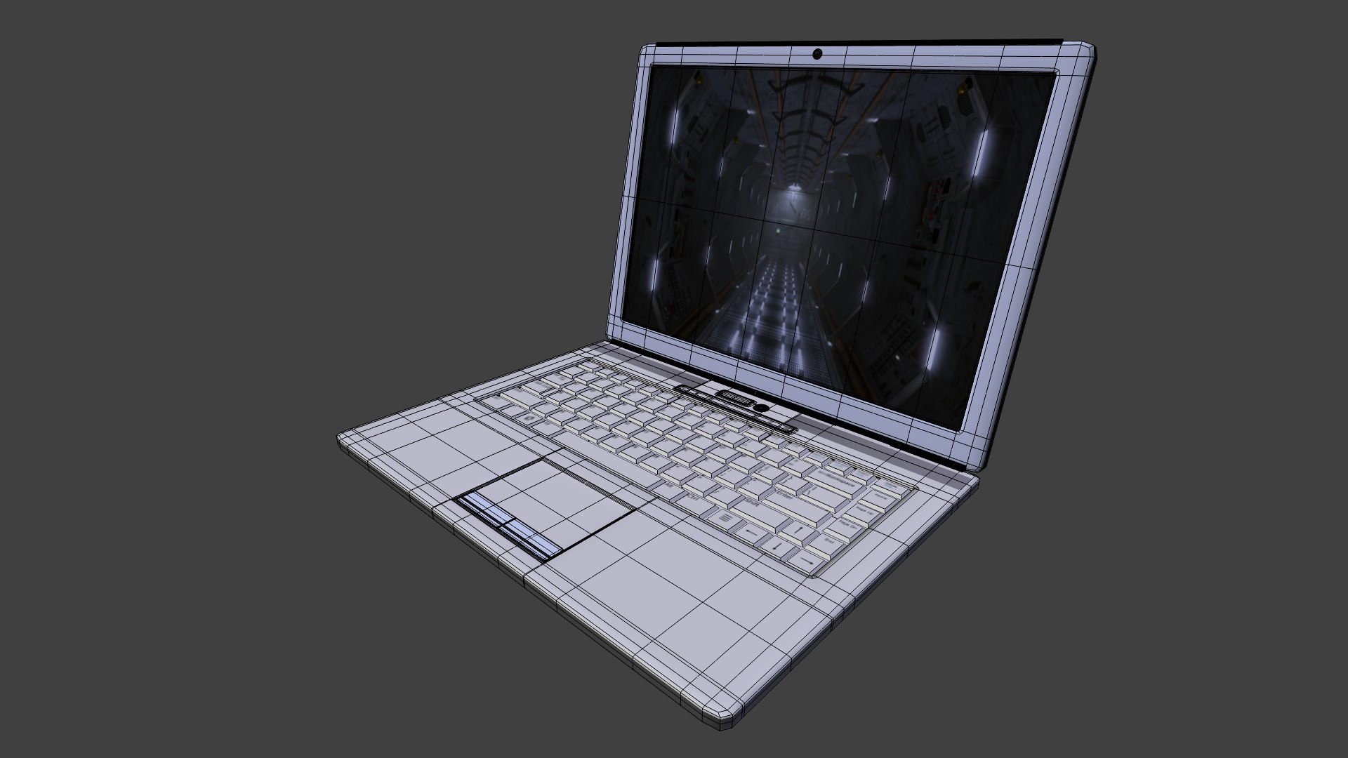 generic laptop 3d obj