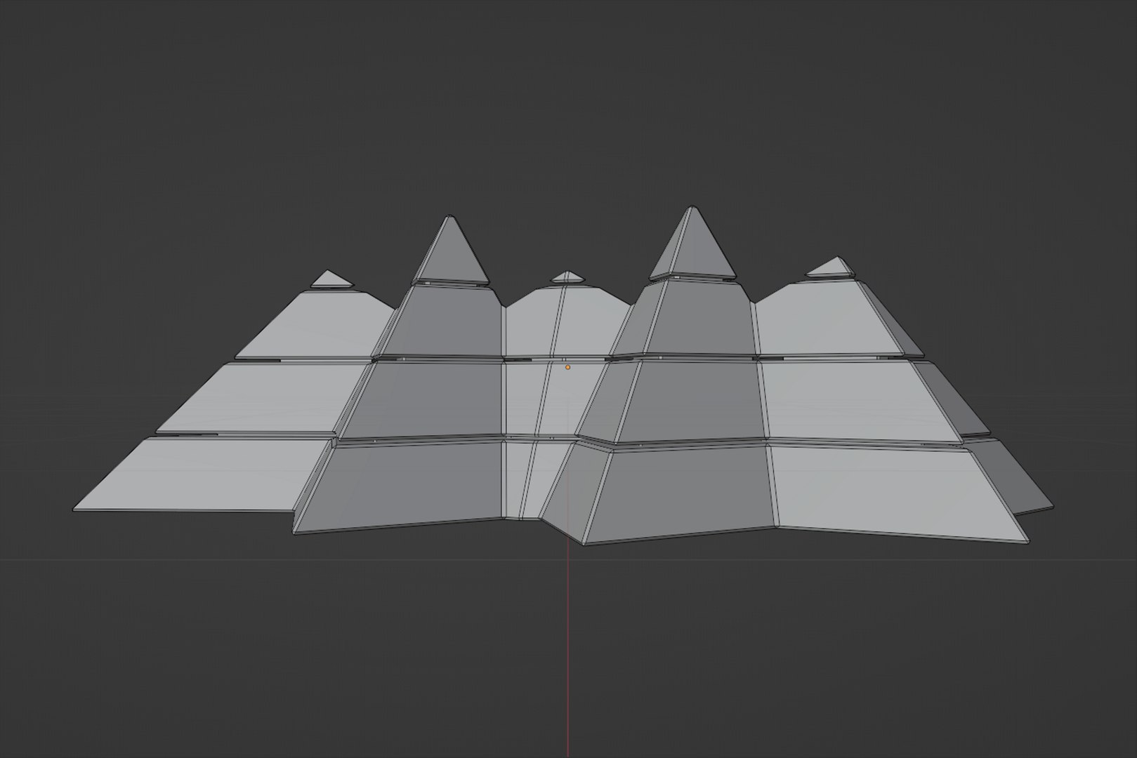 3D Futuristic Pyramidal Build Two Peaks model - TurboSquid 1951958