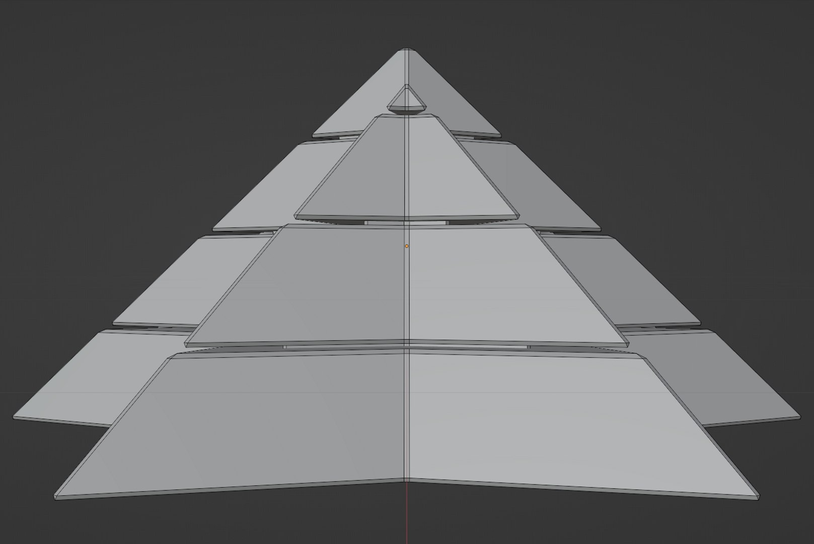 3D Futuristic Pyramidal Build Two Peaks model - TurboSquid 1951958