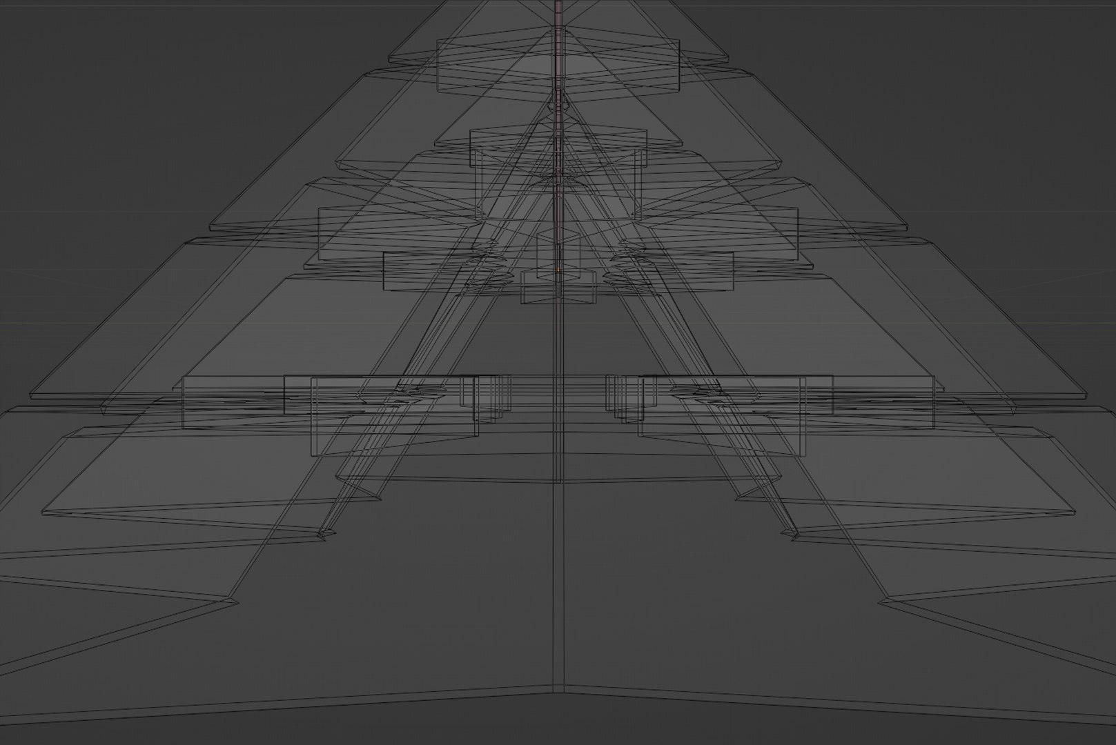 3D Futuristic Pyramidal Build Two Peaks model - TurboSquid 1951958