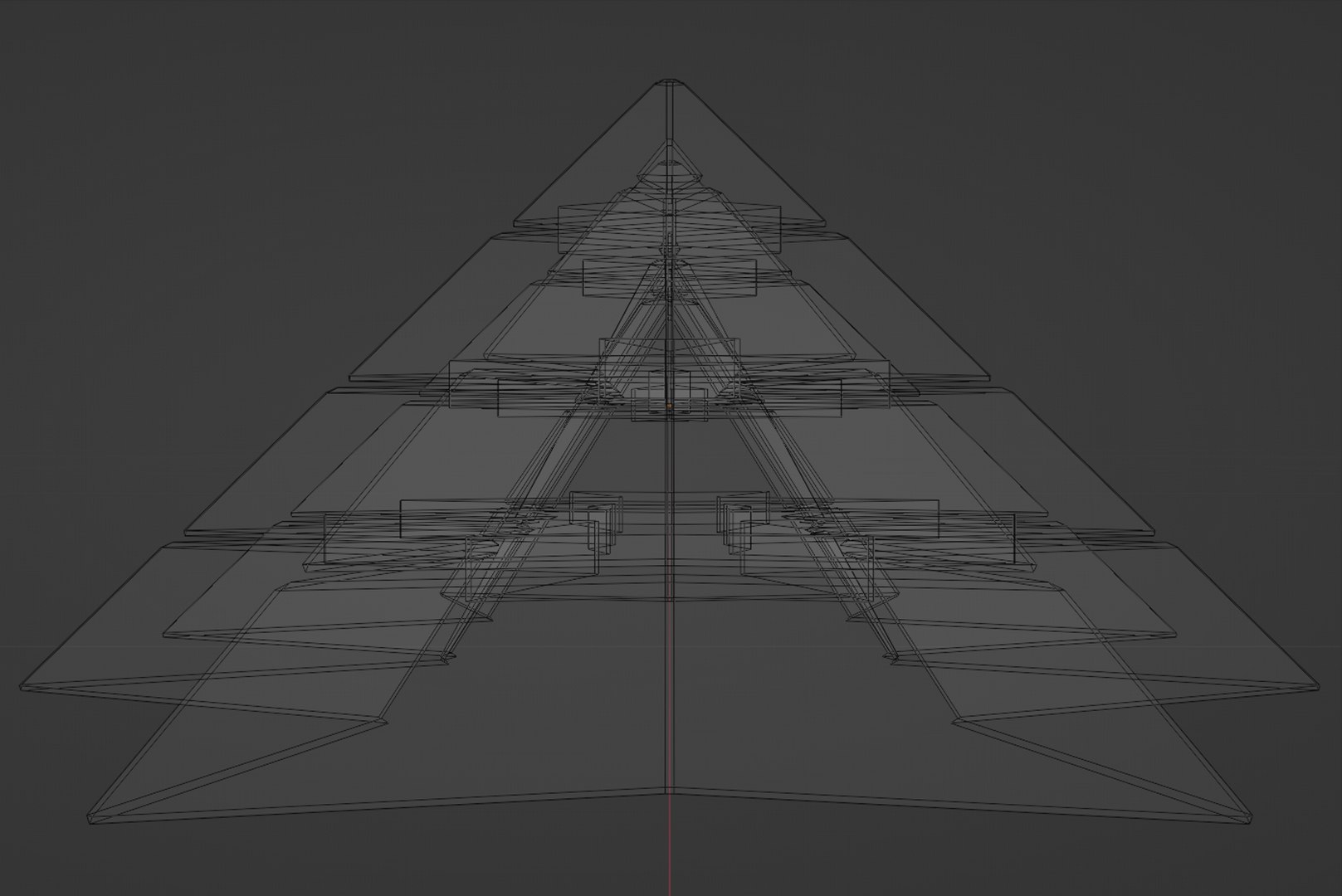 3D Futuristic Pyramidal Build Two Peaks model - TurboSquid 1951958