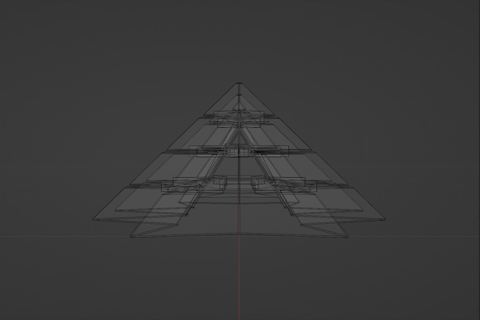 3D Futuristic Pyramidal Build Two Peaks model - TurboSquid 1951958