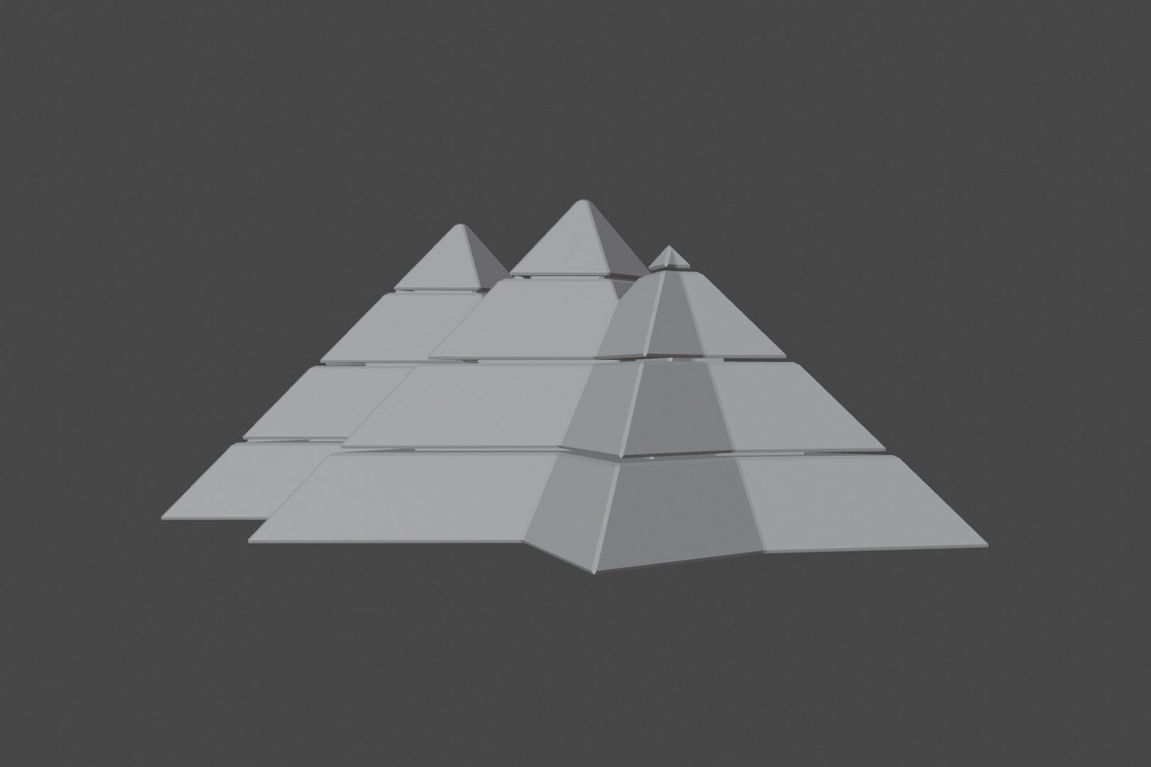 3D Futuristic Pyramidal Build Two Peaks model - TurboSquid 1951958