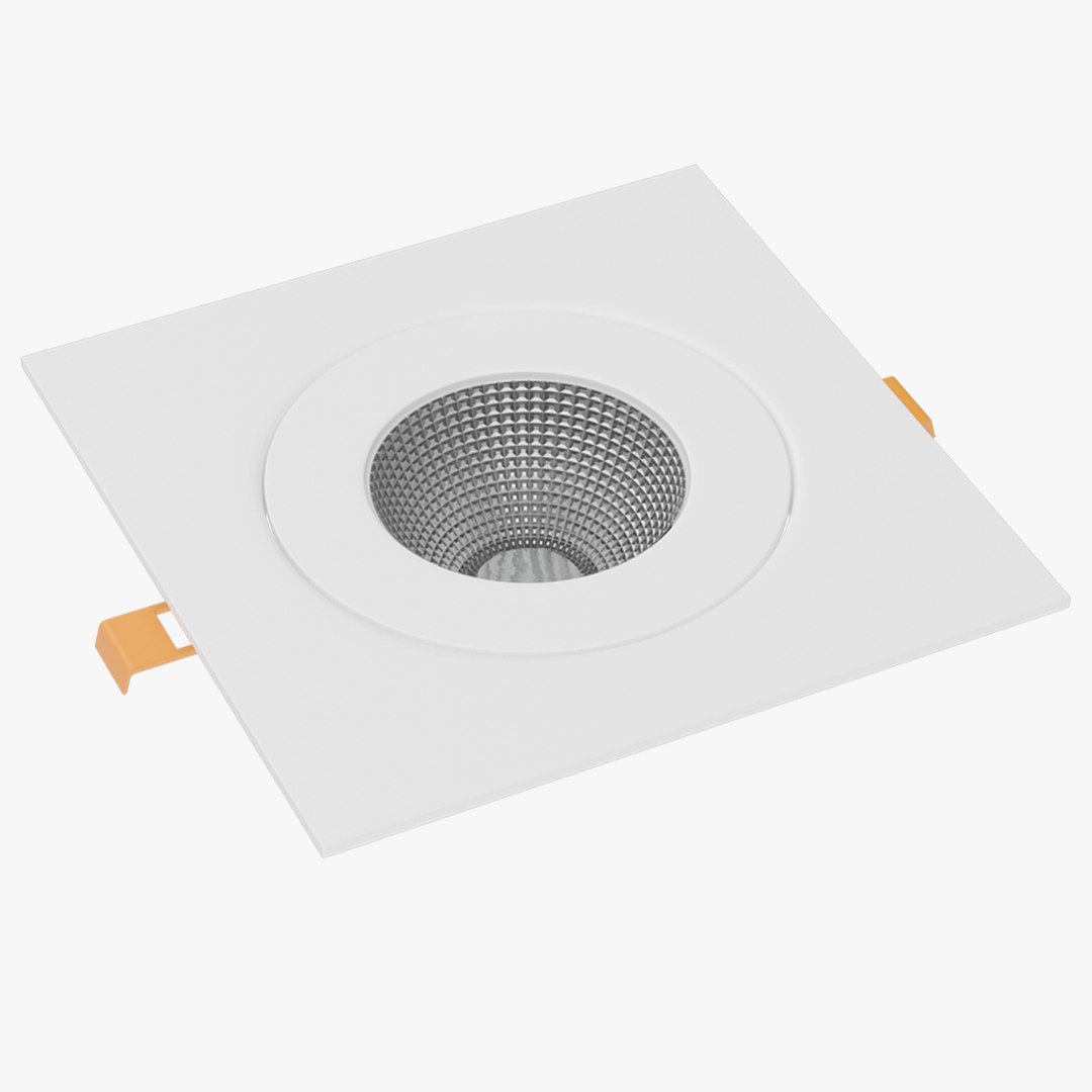 3D model Recessed Modular Ceiling Lamp White - TurboSquid 2076469