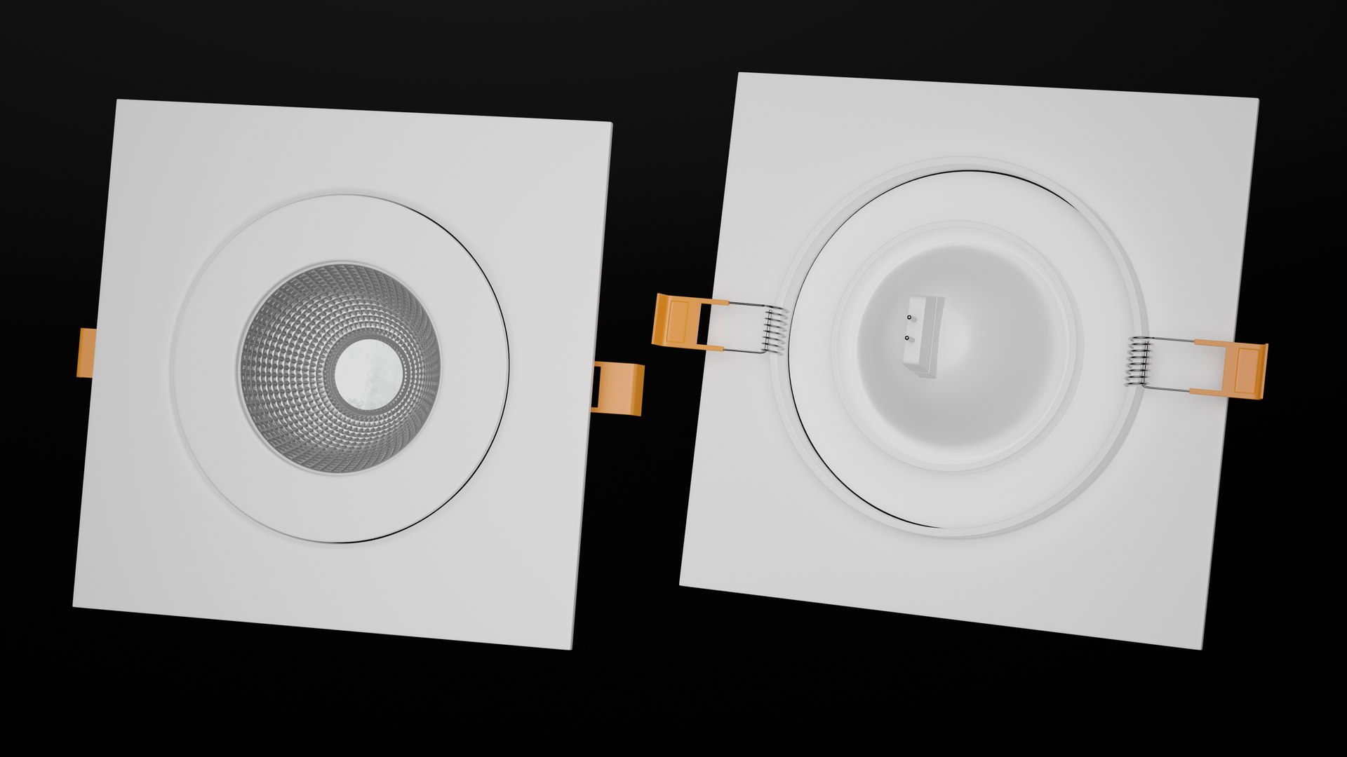 3D Model Recessed Modular Ceiling Lamp White - TurboSquid 2076469