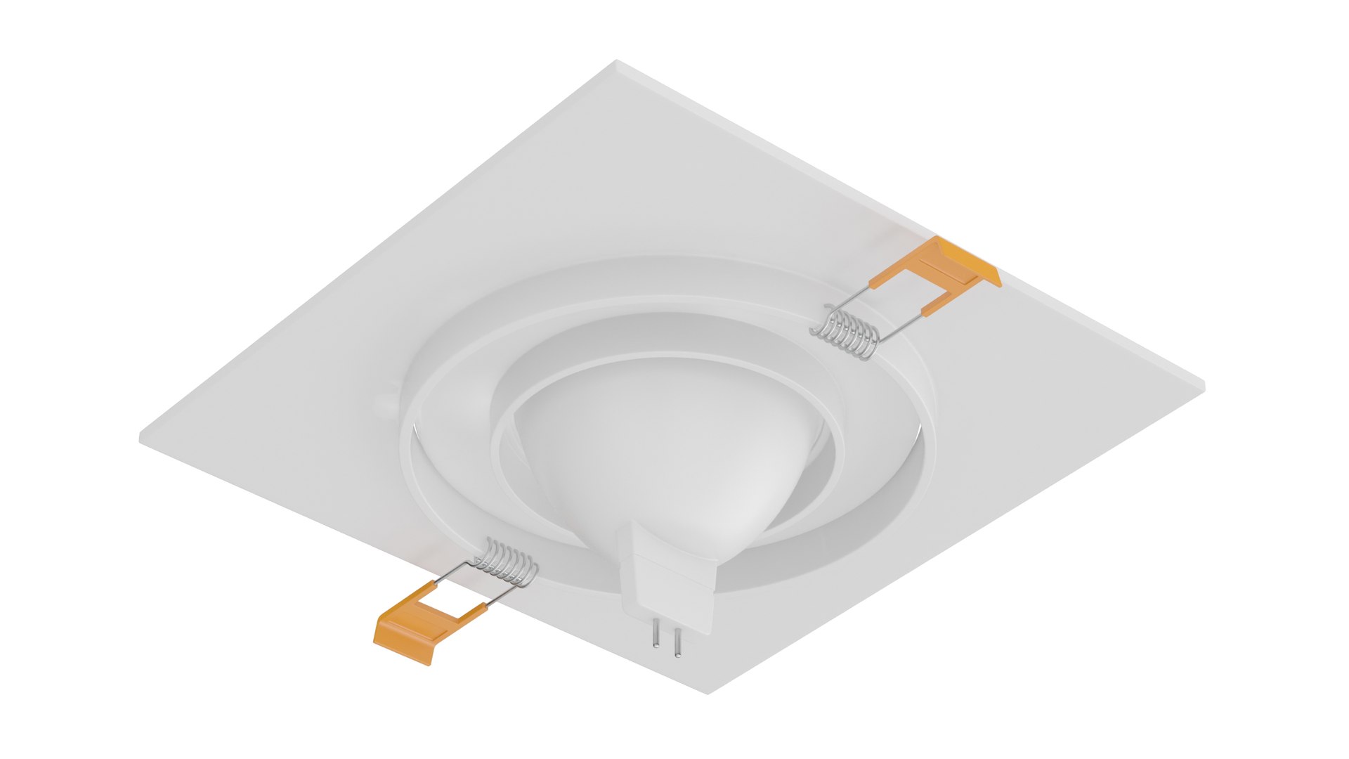 3D Model Recessed Modular Ceiling Lamp White - TurboSquid 2076469