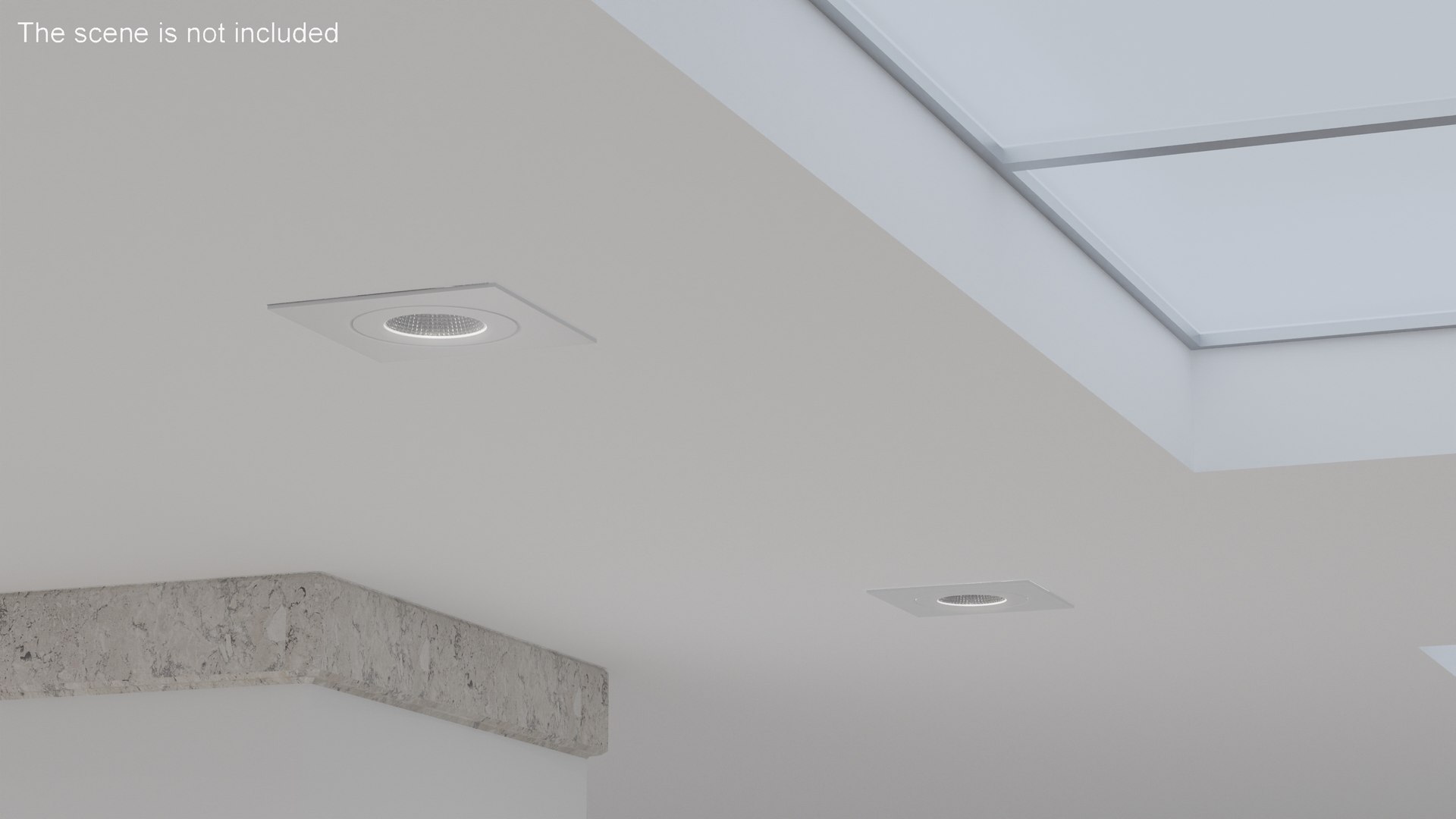 3D Model Recessed Modular Ceiling Lamp White - TurboSquid 2076469