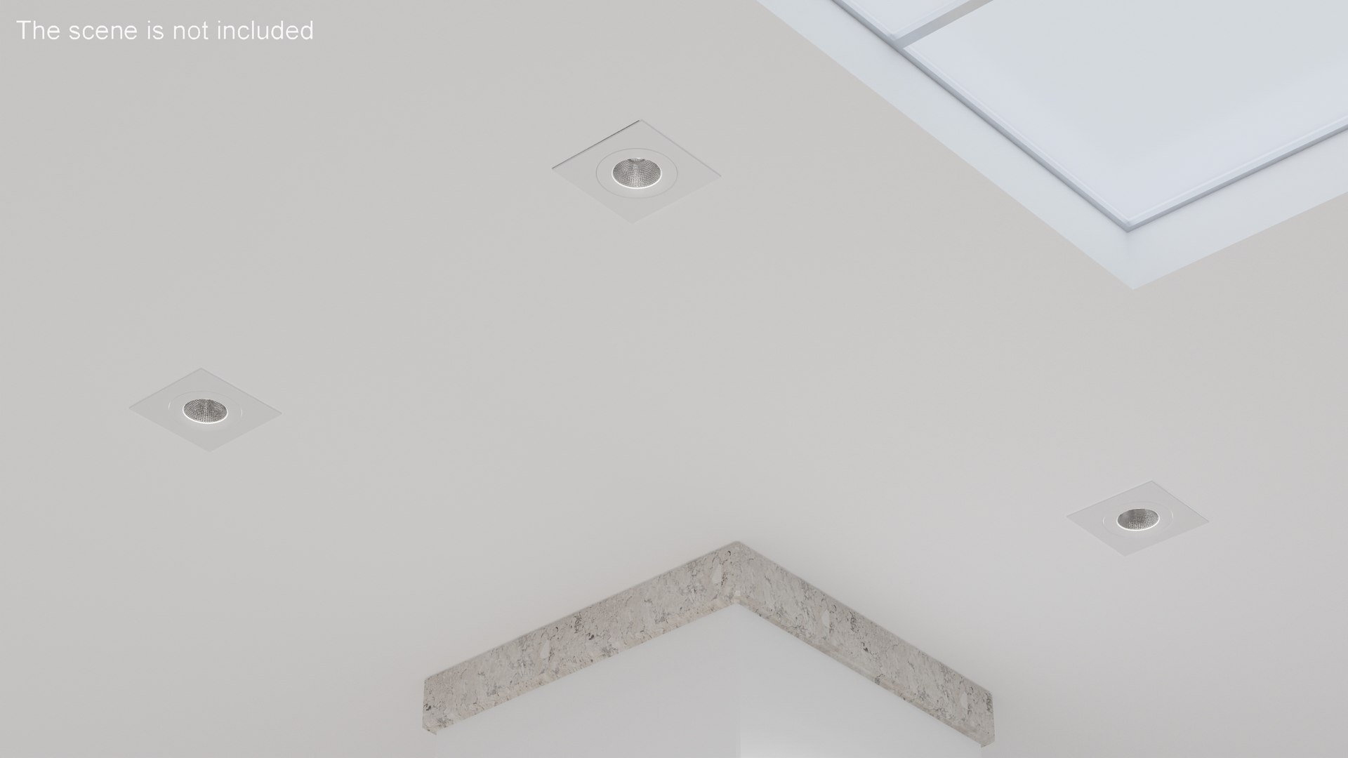 3D Model Recessed Modular Ceiling Lamp White - TurboSquid 2076469