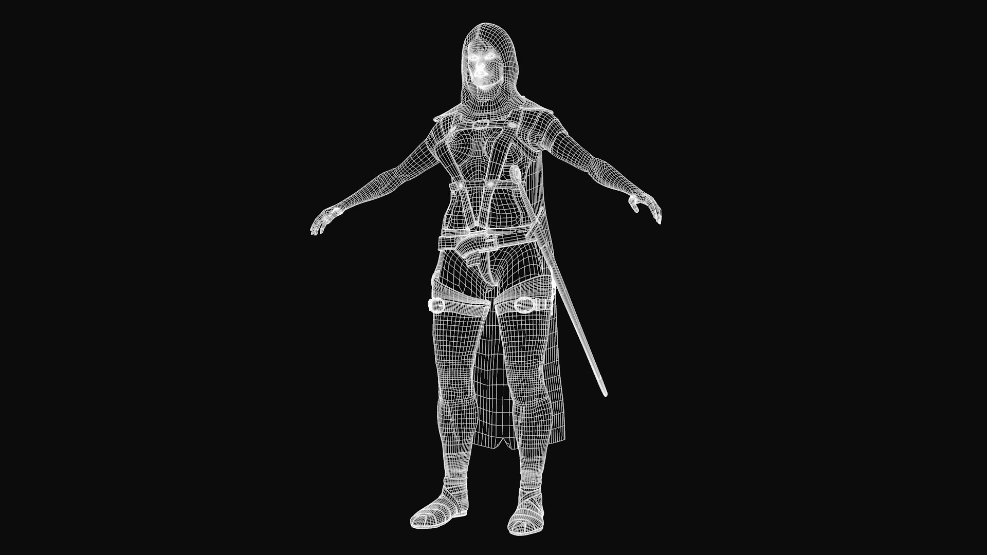 3D Warrior Woman Model - TurboSquid 2212957
