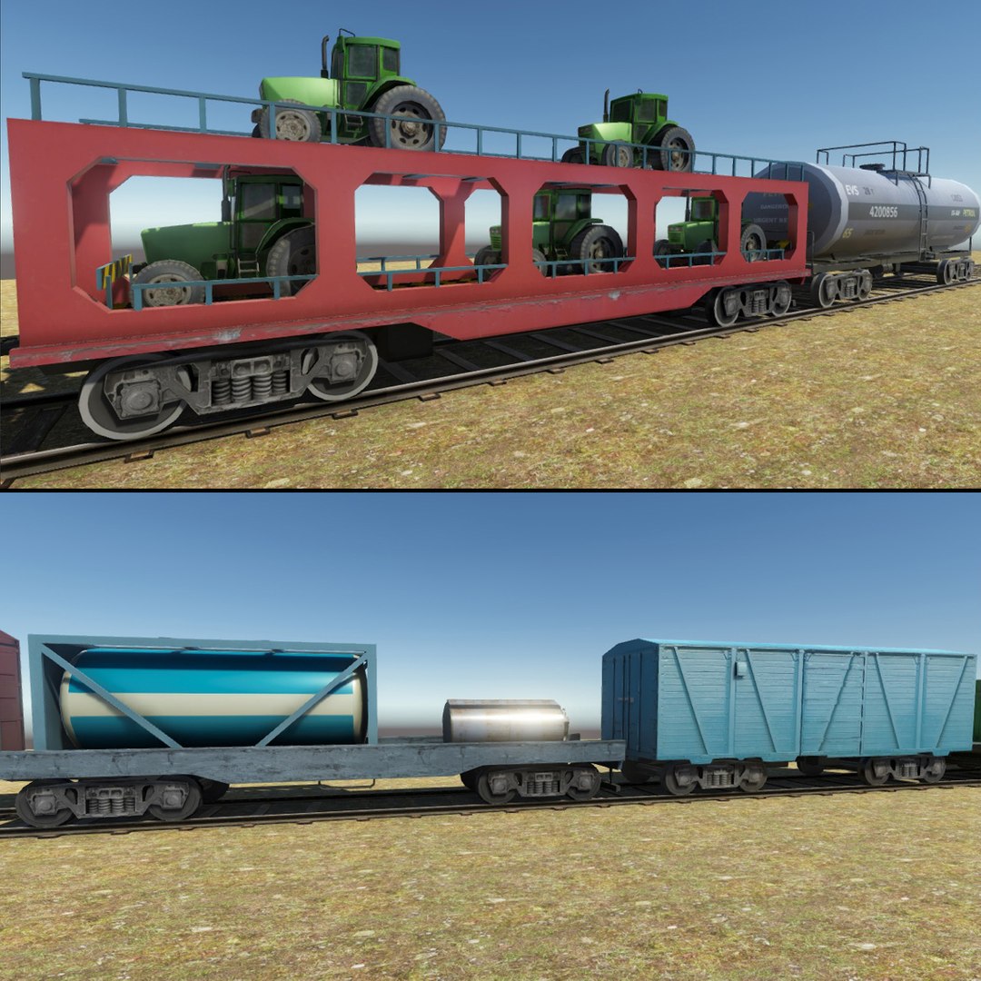 3D Model Railway Trains Collection - TurboSquid 2388372