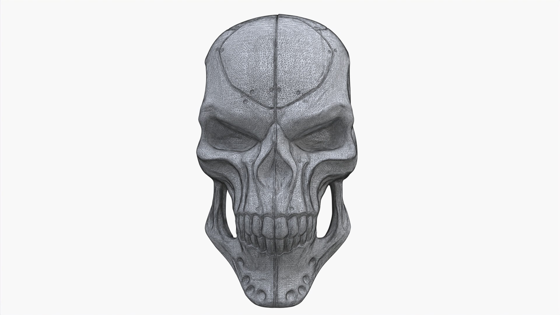 3D Industrial Skull Relief 13 - TurboSquid 2211923