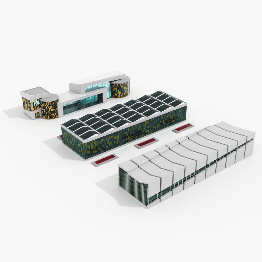 3D factory building architecture model - TurboSquid 1676185