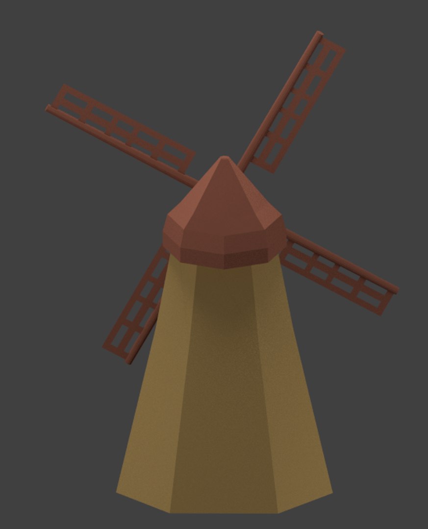 3d model windmill games modeled