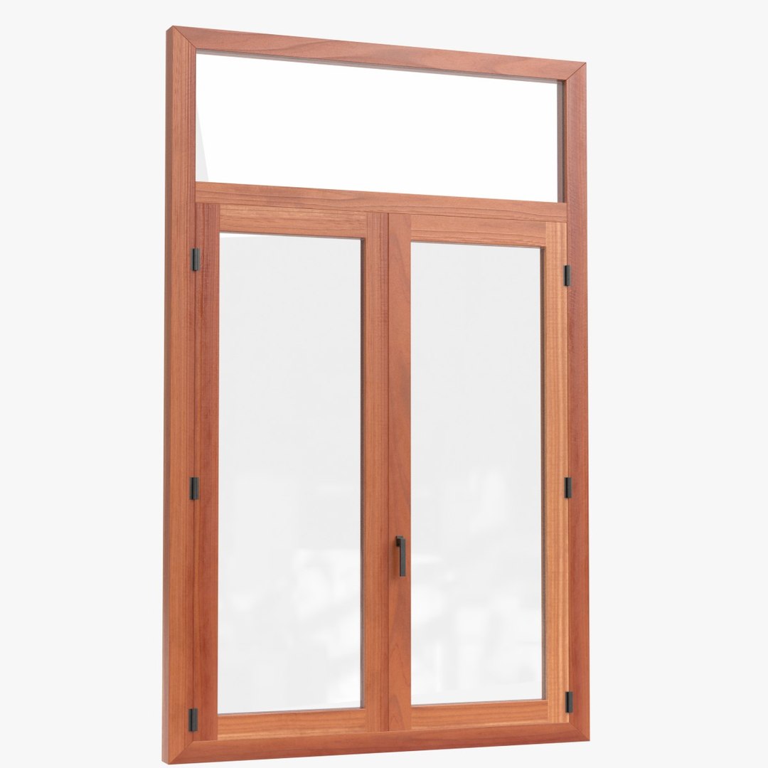 Double Window With Transom Model - TurboSquid 2215800