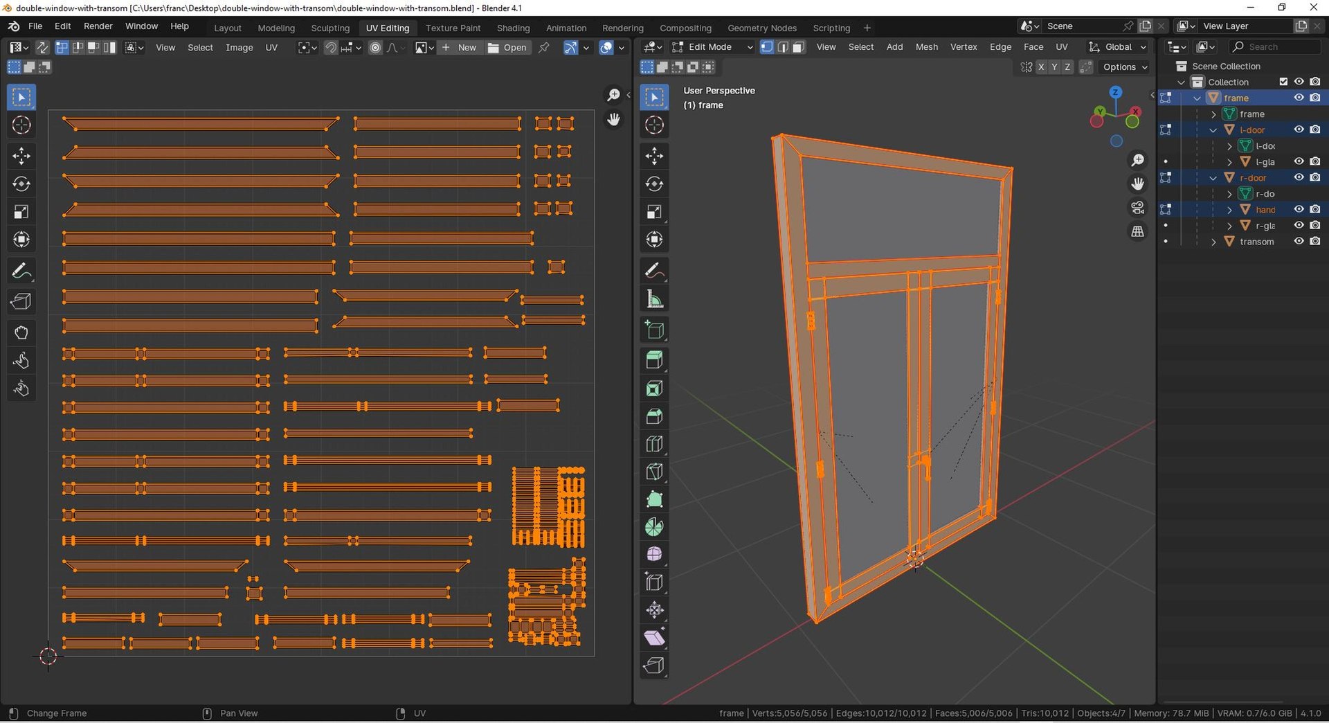 Double Window With Transom Model - TurboSquid 2215800