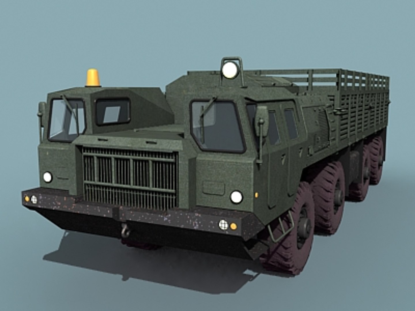 Soviet Maz-7310 Uragan Cargo 3d Model