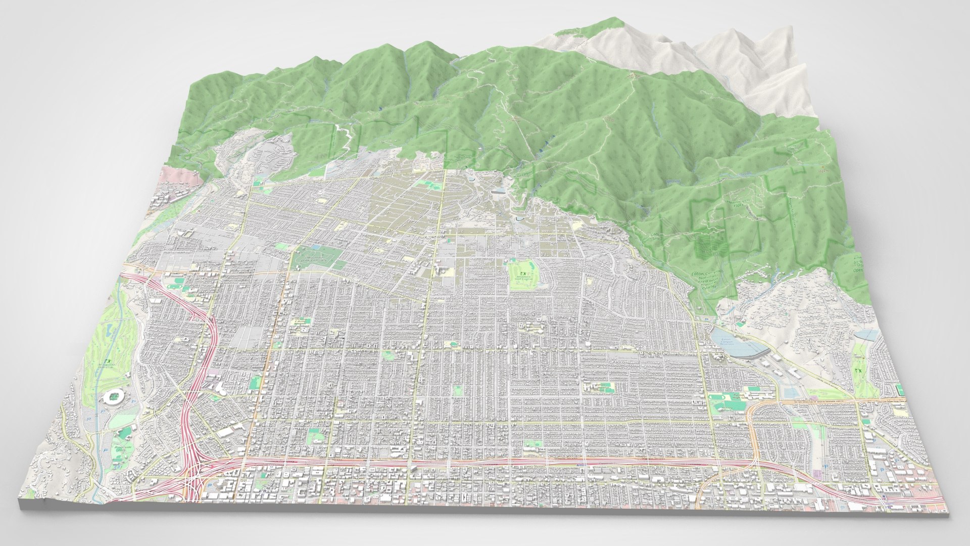 3D Cityscape Altadena Los Angeles County California United States ...