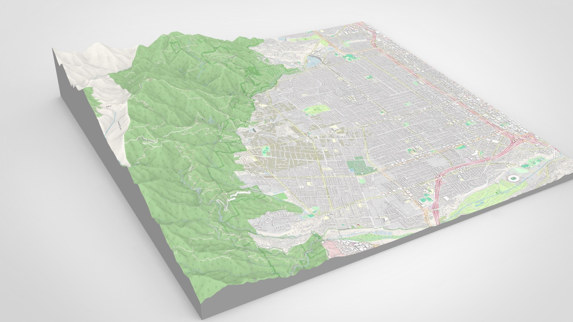 3D Cityscape Altadena Los Angeles County California United States ...
